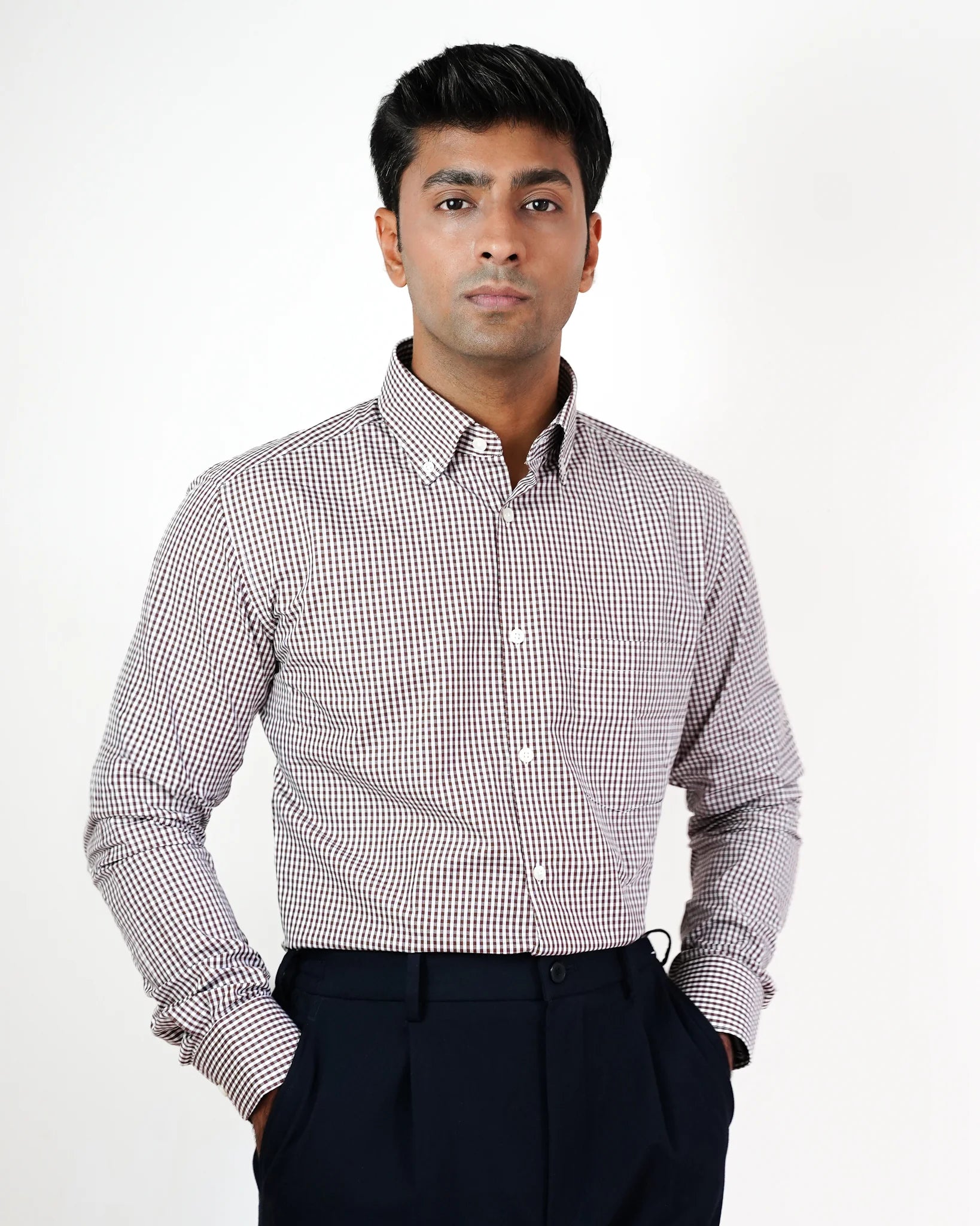 Classic Chestnut Gingham Shirt – Hemistry